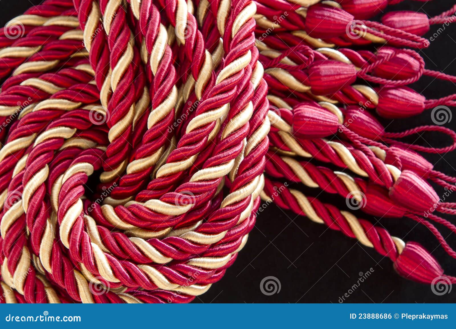 The Silk Rope Curtain Tassels. Stock Photo - Image of fringe, baroque ...