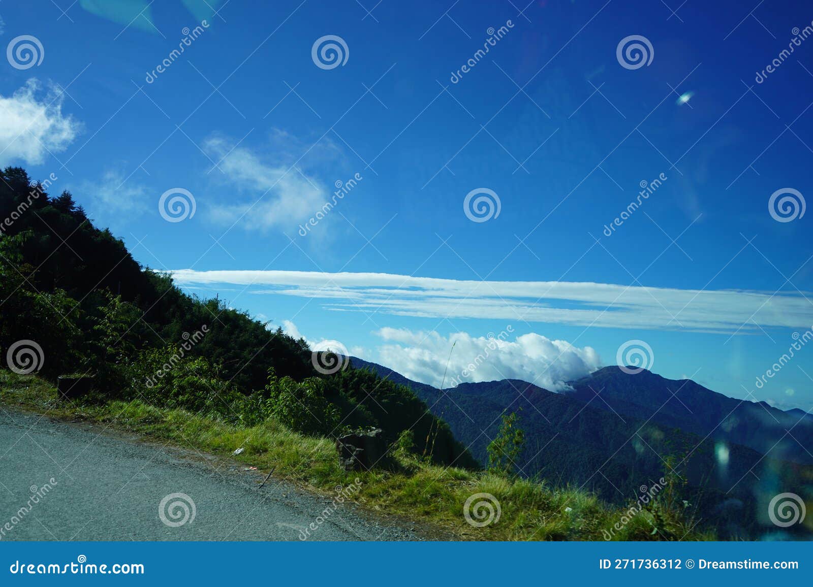 Silk Route of Sikkim with Sunny Weather Stock Photo - Image of silk ...