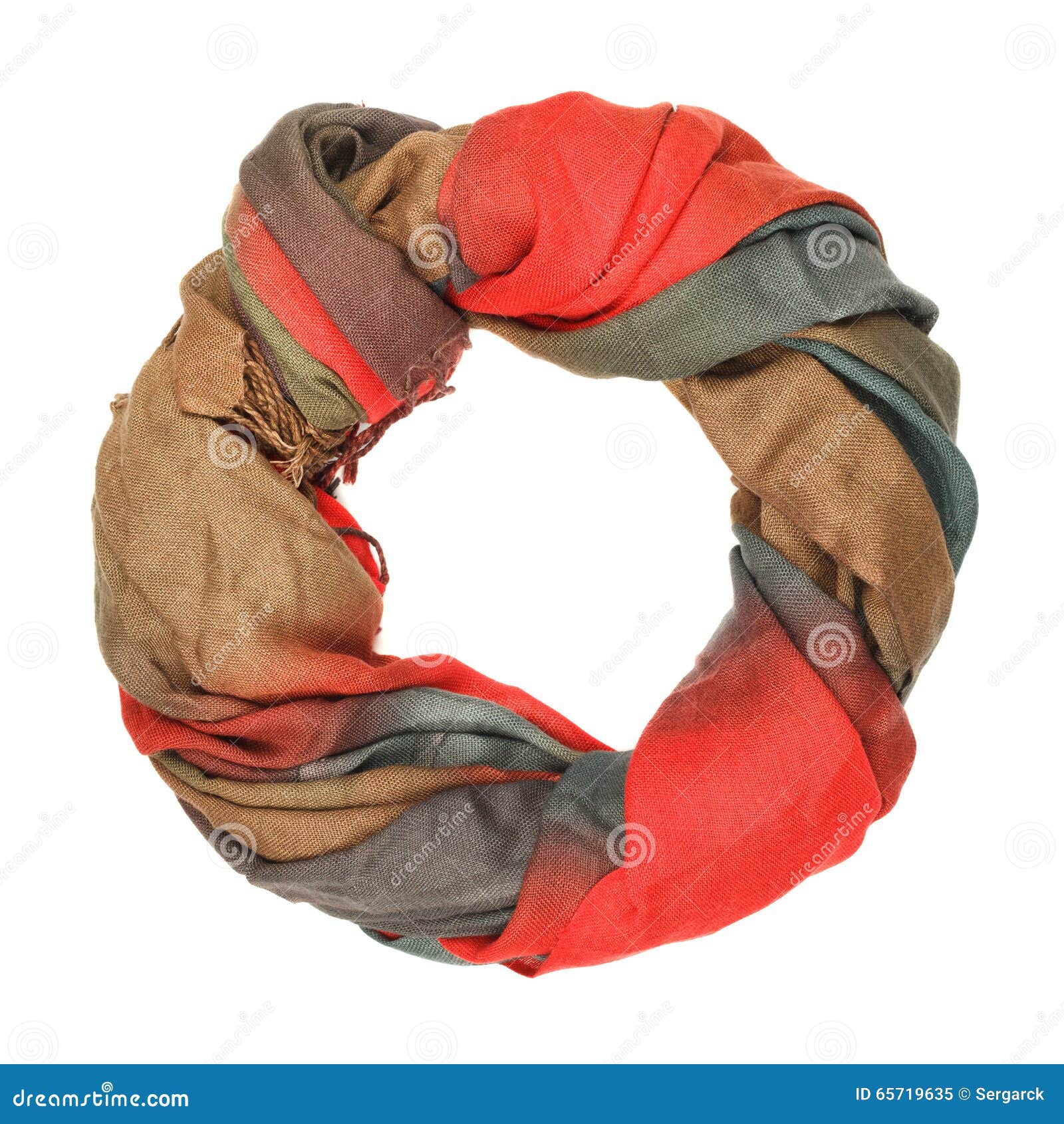 Silk Scarf. Red Silk Scarf Isolated on White Background Stock Image ...