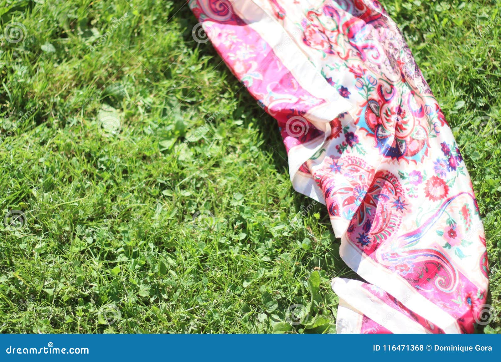 Silk Scarf with Traditional Patterns Stock Photo - Image of curve ...