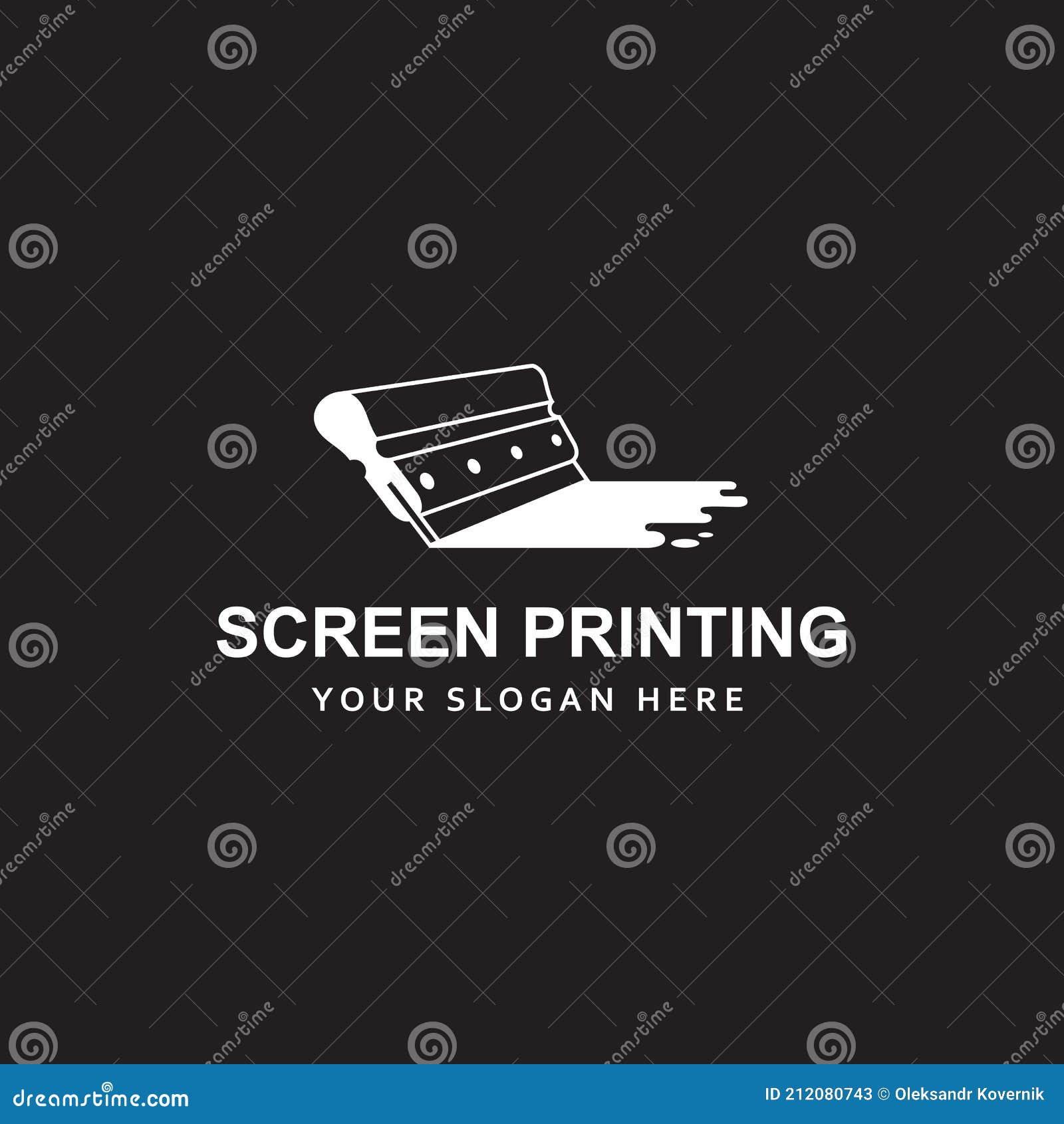 Silk Screen Printing Vector Logo Template Royalty-Free Illustration ...