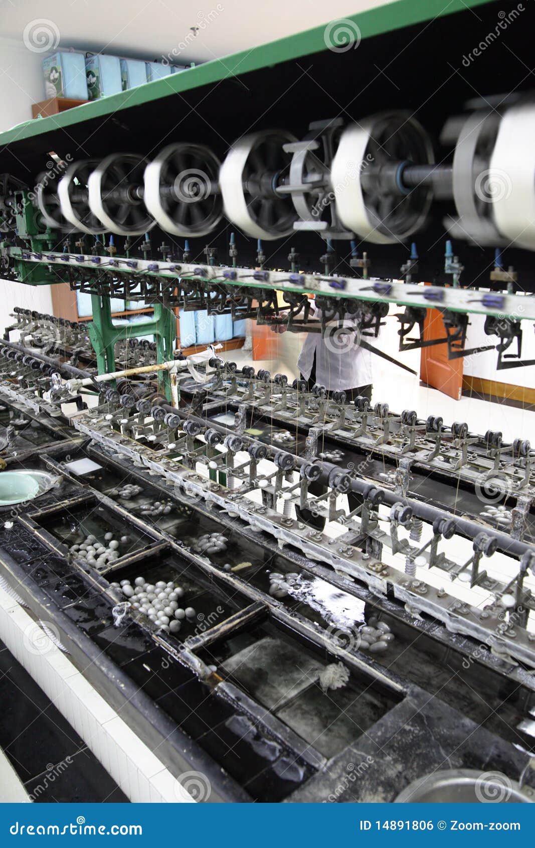 Silk spinning machine stock photo. Image of close, sericulture - 14891806