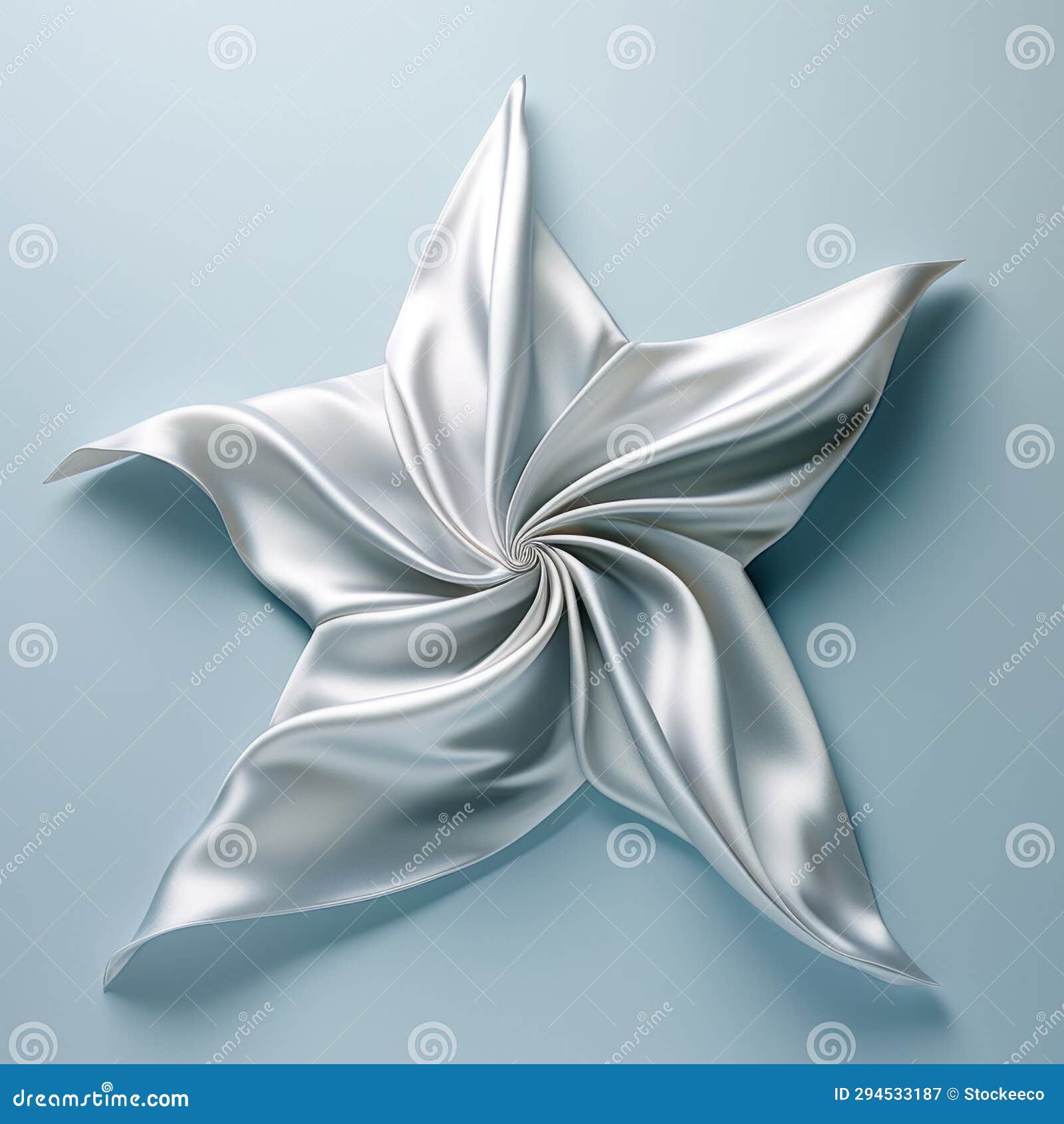 Little Star a Surrealistic Silk Flower in Silver and Cyan Stock ...