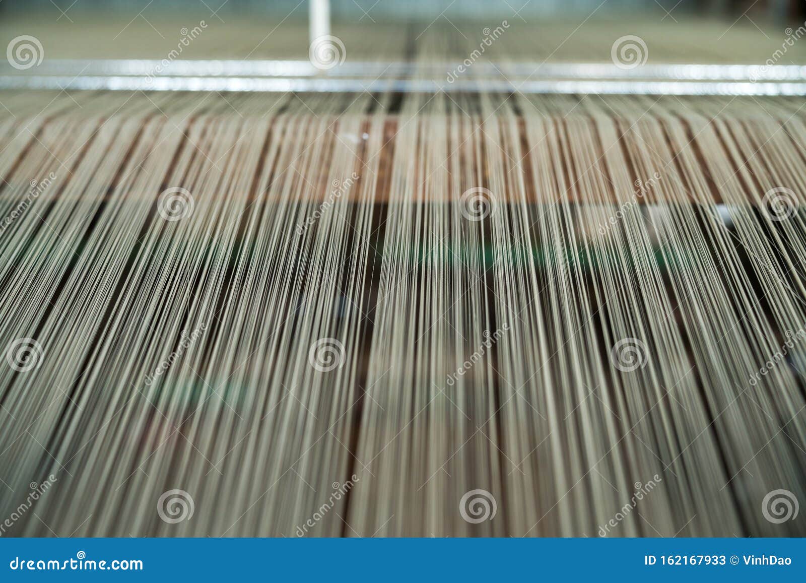 Silk Threads on Weaving Machine. Vietnamese Handmade Silk Producing ...