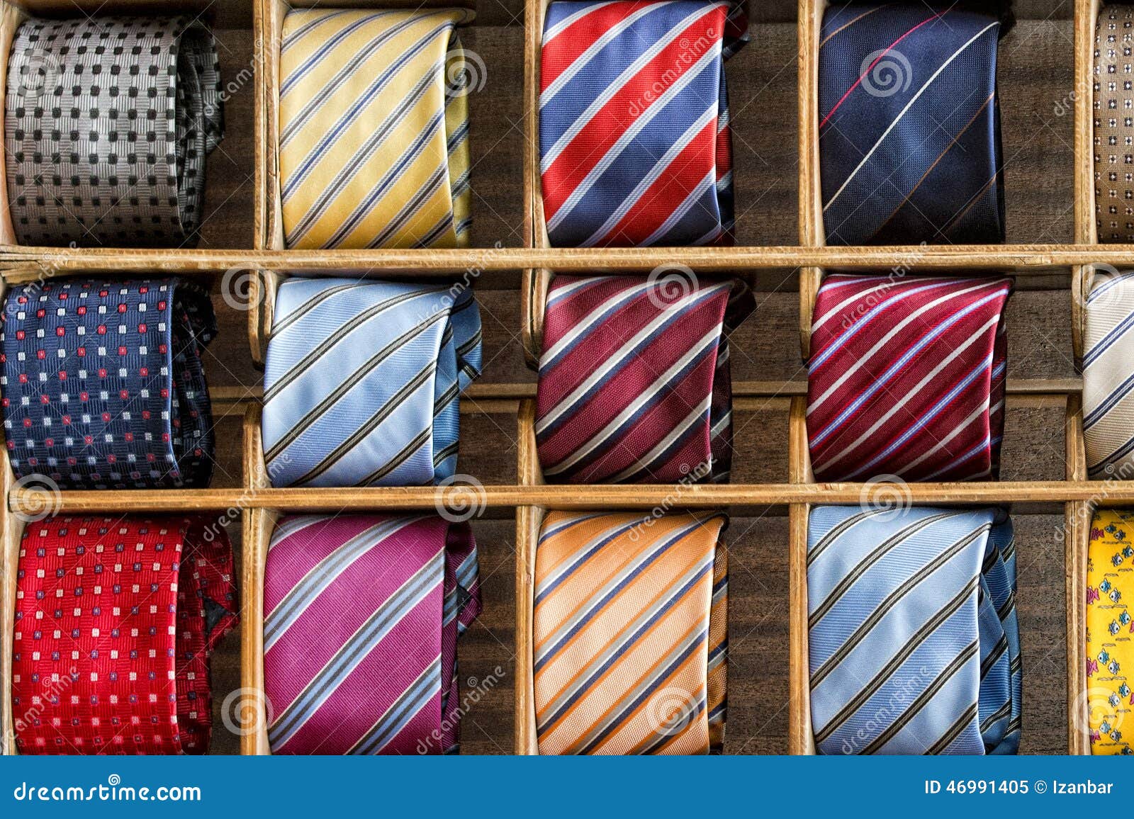 Silk tie on display stock image. Image of retail, pattern - 46991405