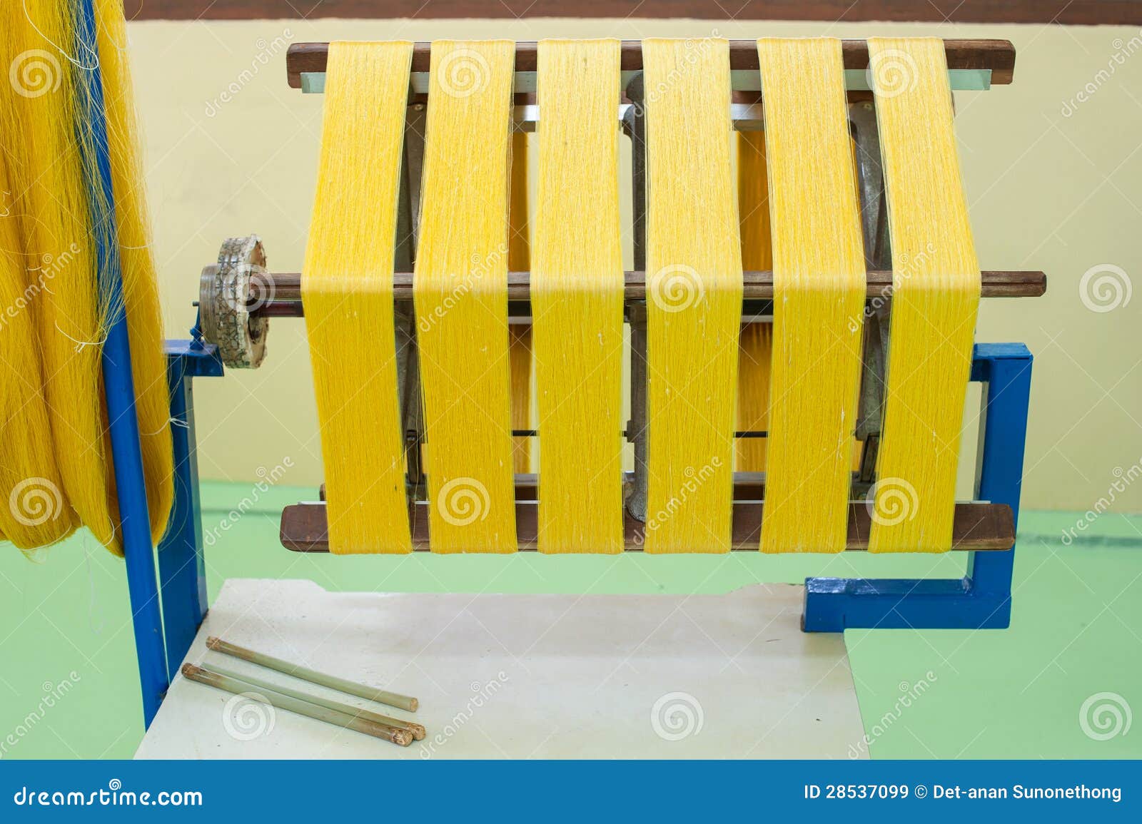 Silk weaving machine stock image. Image of manufacturing - 28537099