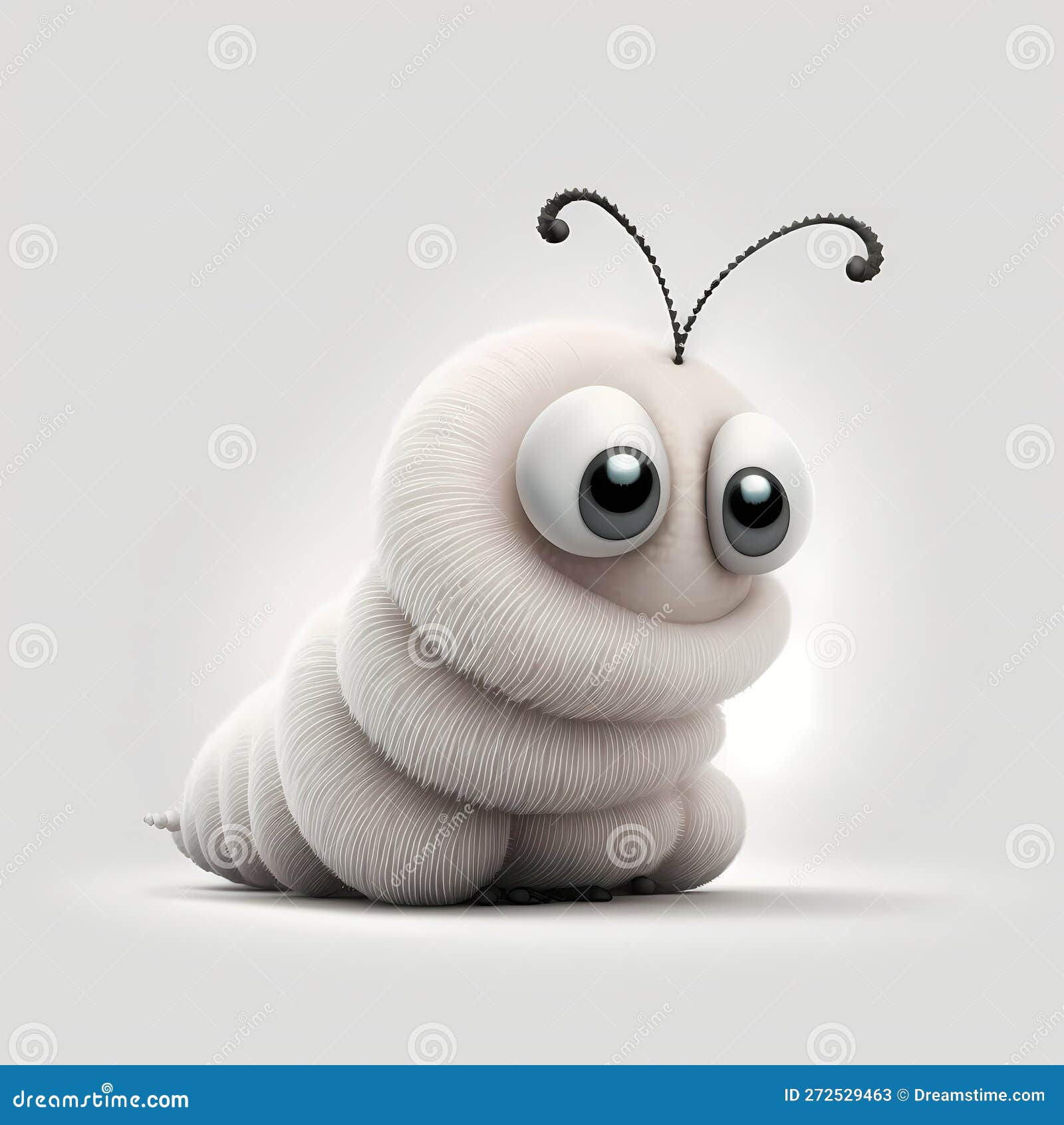 Silk Worm Cartoon Style. Generative AI Stock Illustration ...