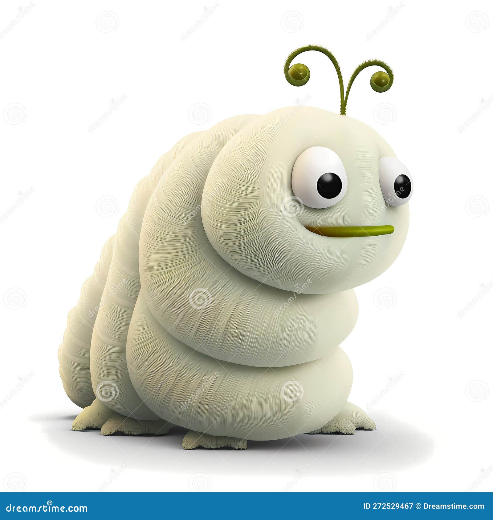 Silk Worm Cartoon Style. Generative AI Stock Image | CartoonDealer.com ...