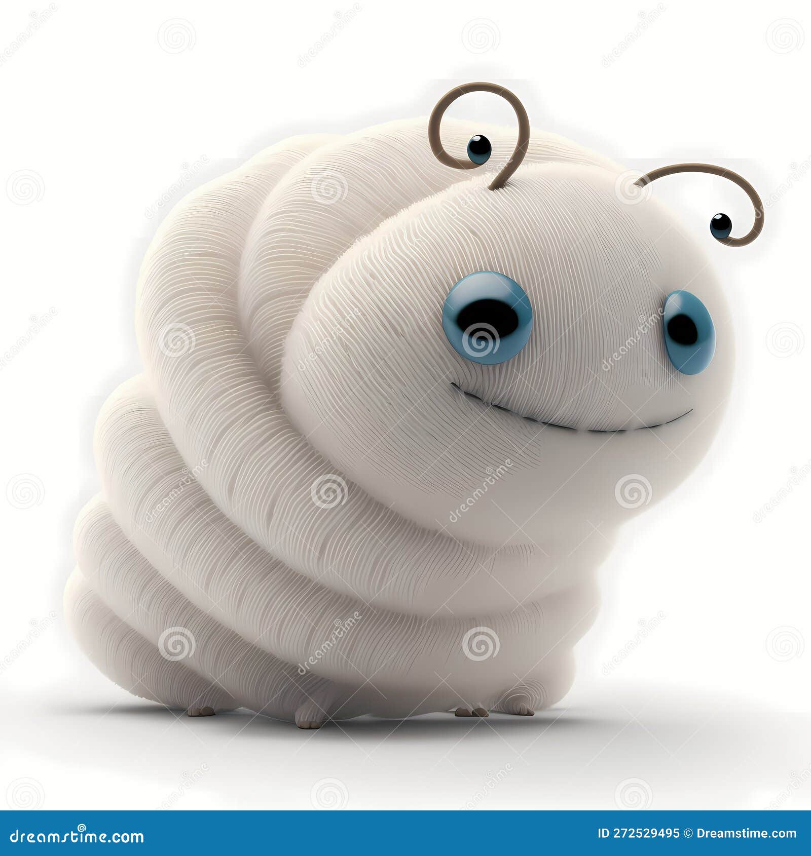 Silk Worm Cartoon Style. Generative AI Stock Illustration ...