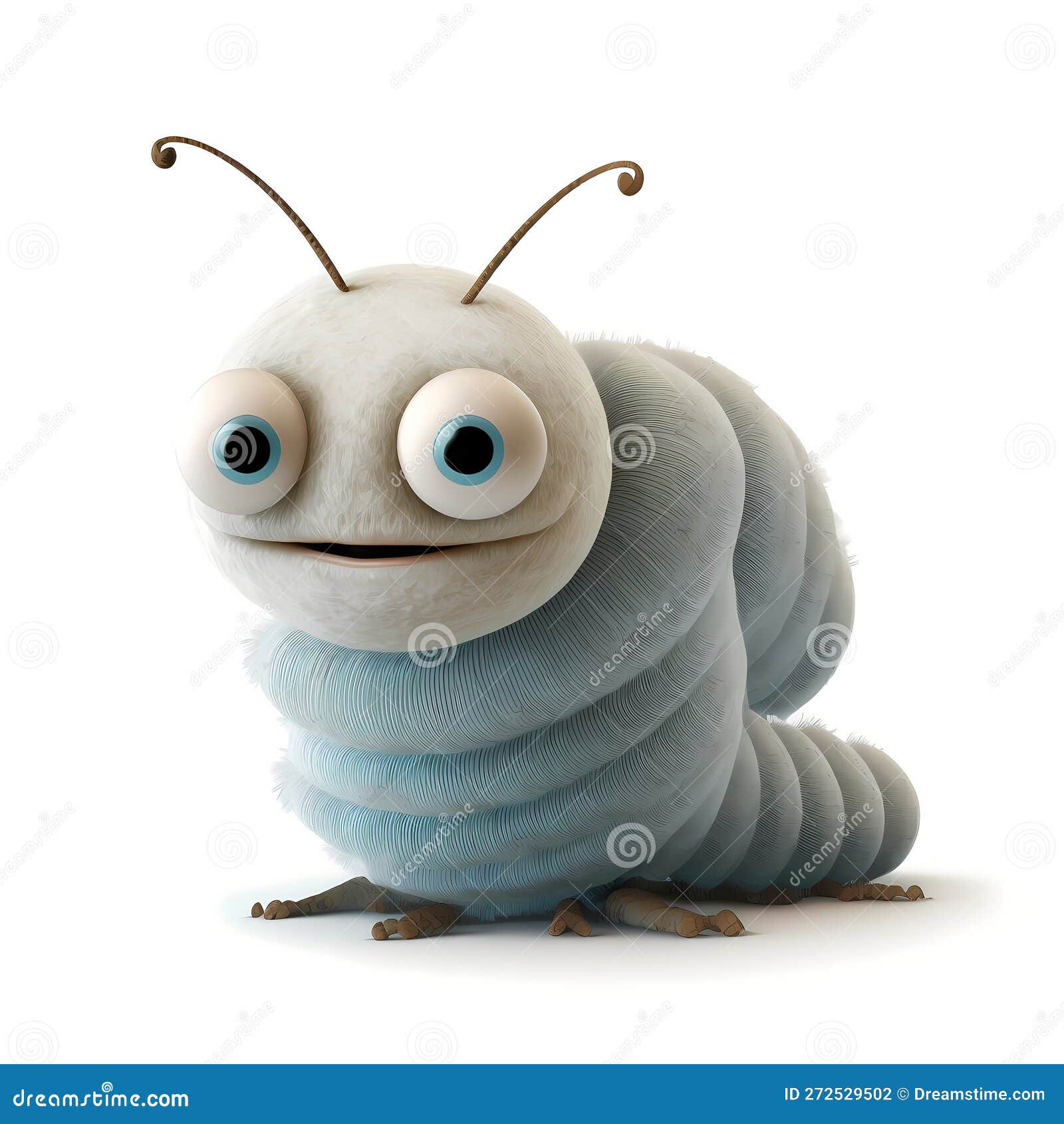 Silk Worm Cartoon Style. Generative AI Stock Illustration ...