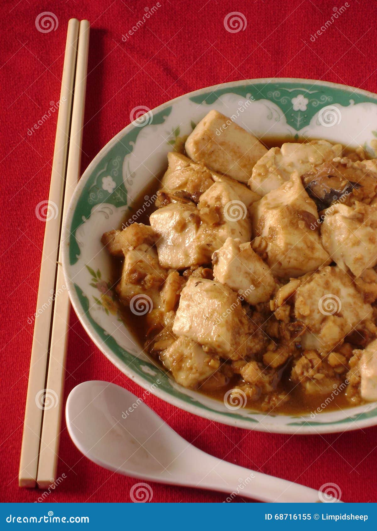 Silken tofu with meat stock image. Image of coagulating - 68716155