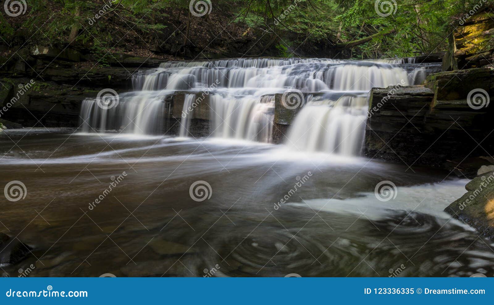 Silky Smooth Waterfall stock image. Image of cascade - 123336335