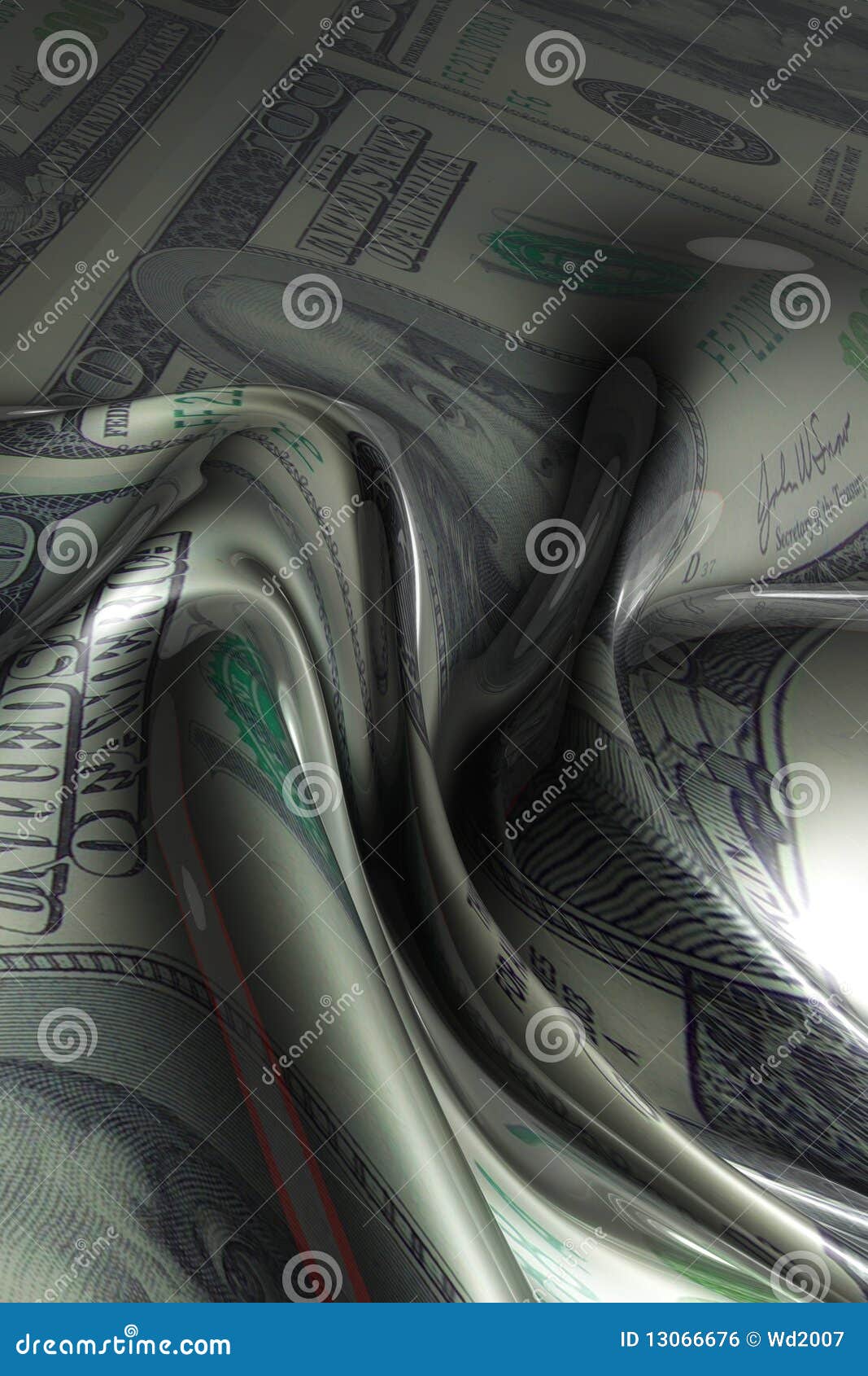 Silky Smooth and Glowing Money Abstract Stock Illustration ...