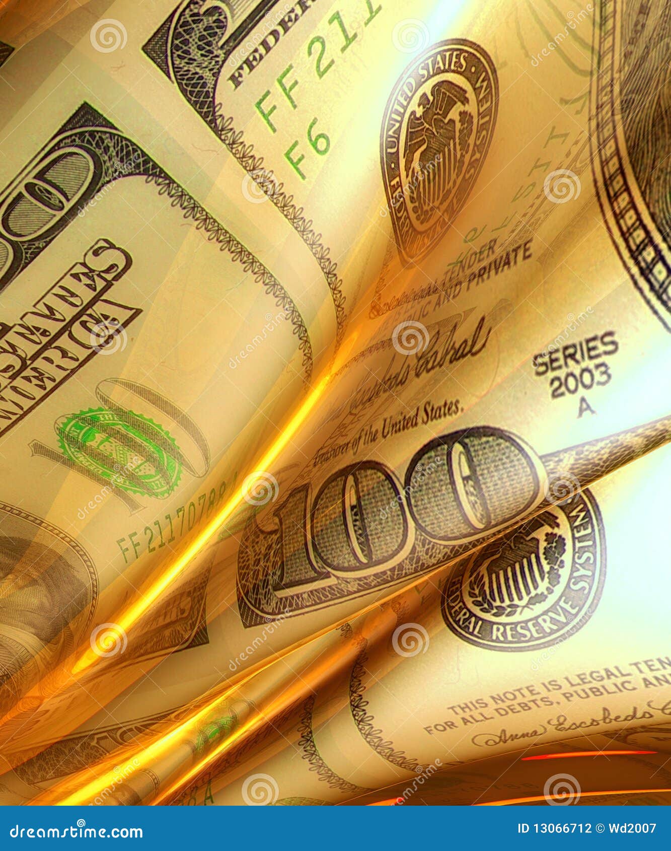 Silky Smooth and Glowing Money Abstract Stock Illustration ...