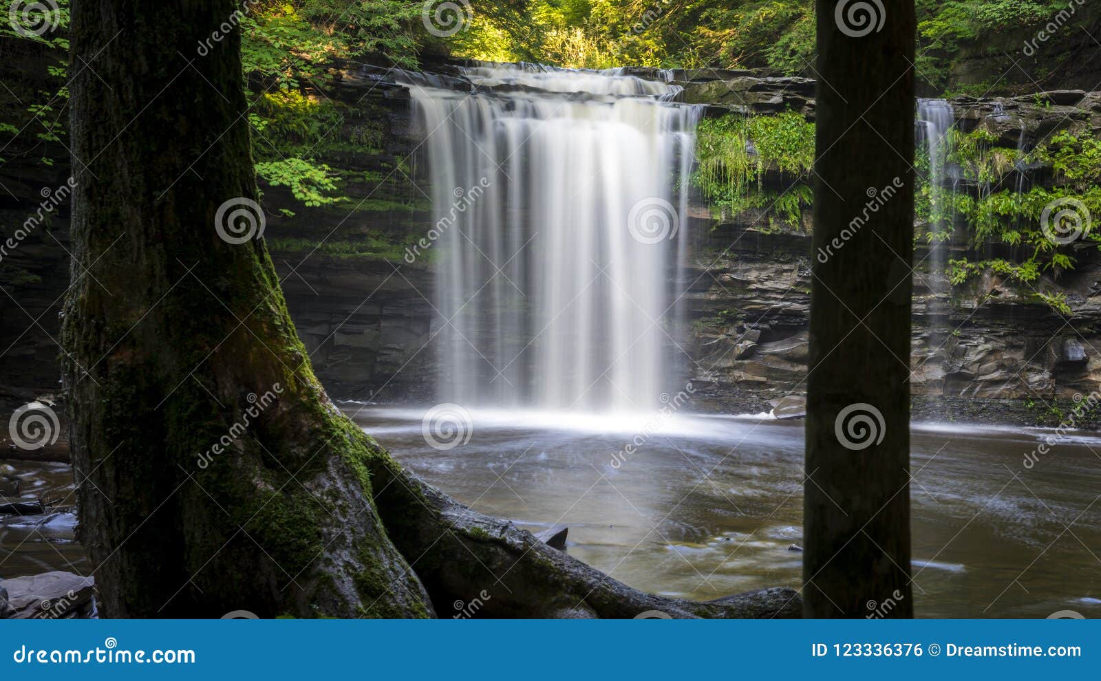 Silky Smooth Waterfall stock photo. Image of rivers - 123336376