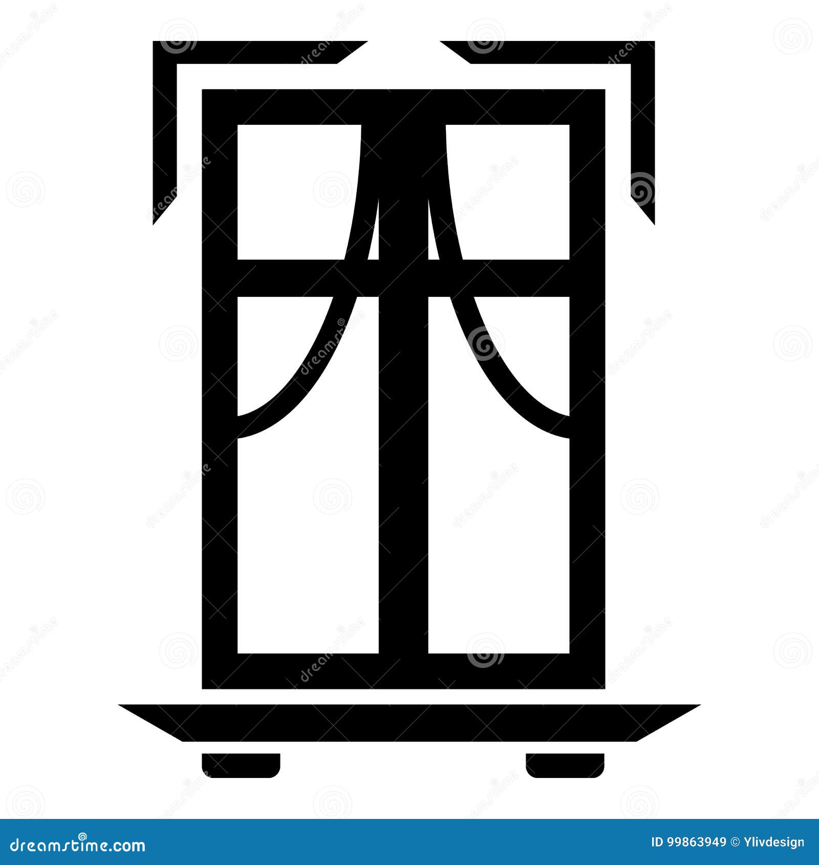 Sill Window Frame Icon, Simple Black Style Stock Vector - Illustration ...