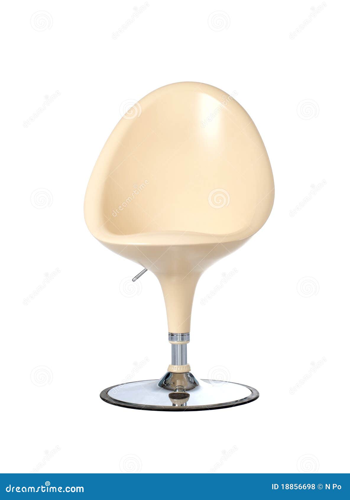 Silla Color Crema Con Estilo Aislada En Blanco Foto de archivo - Imagen ...