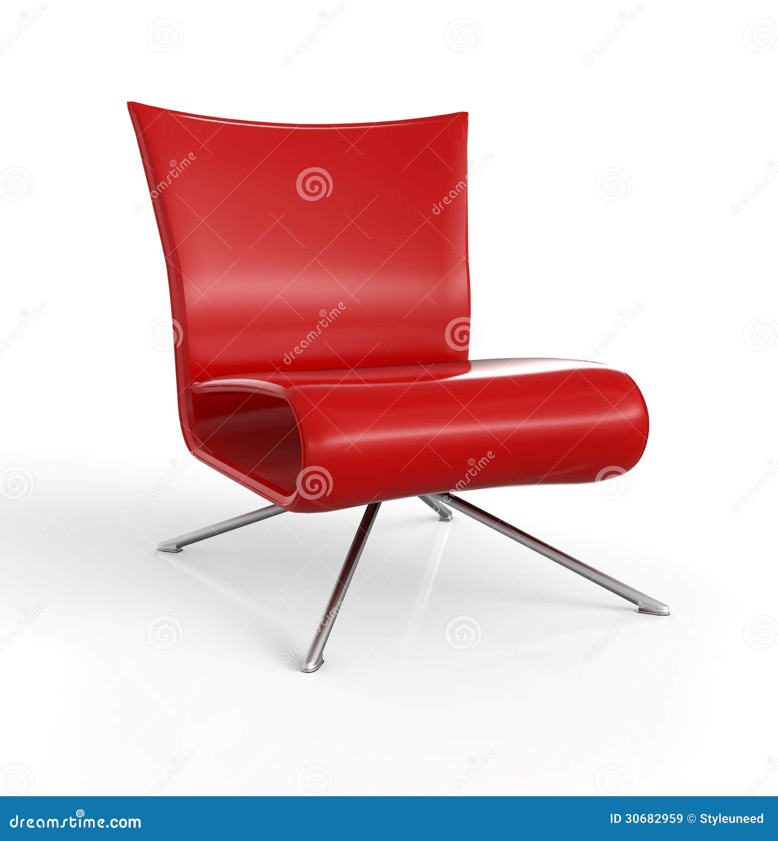 Silla Roja Moderna Elegante Stock de ilustración - Ilustración de ...