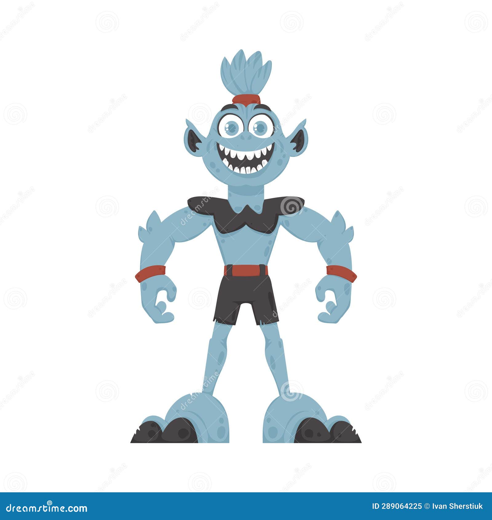 This is a Silly and Amusing Blue Creature. Cartoon Style Stock Vector ...