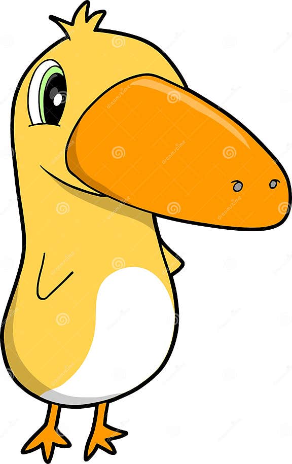 Silly Bird Vector Illustration Stock Vector - Illustration of happy ...