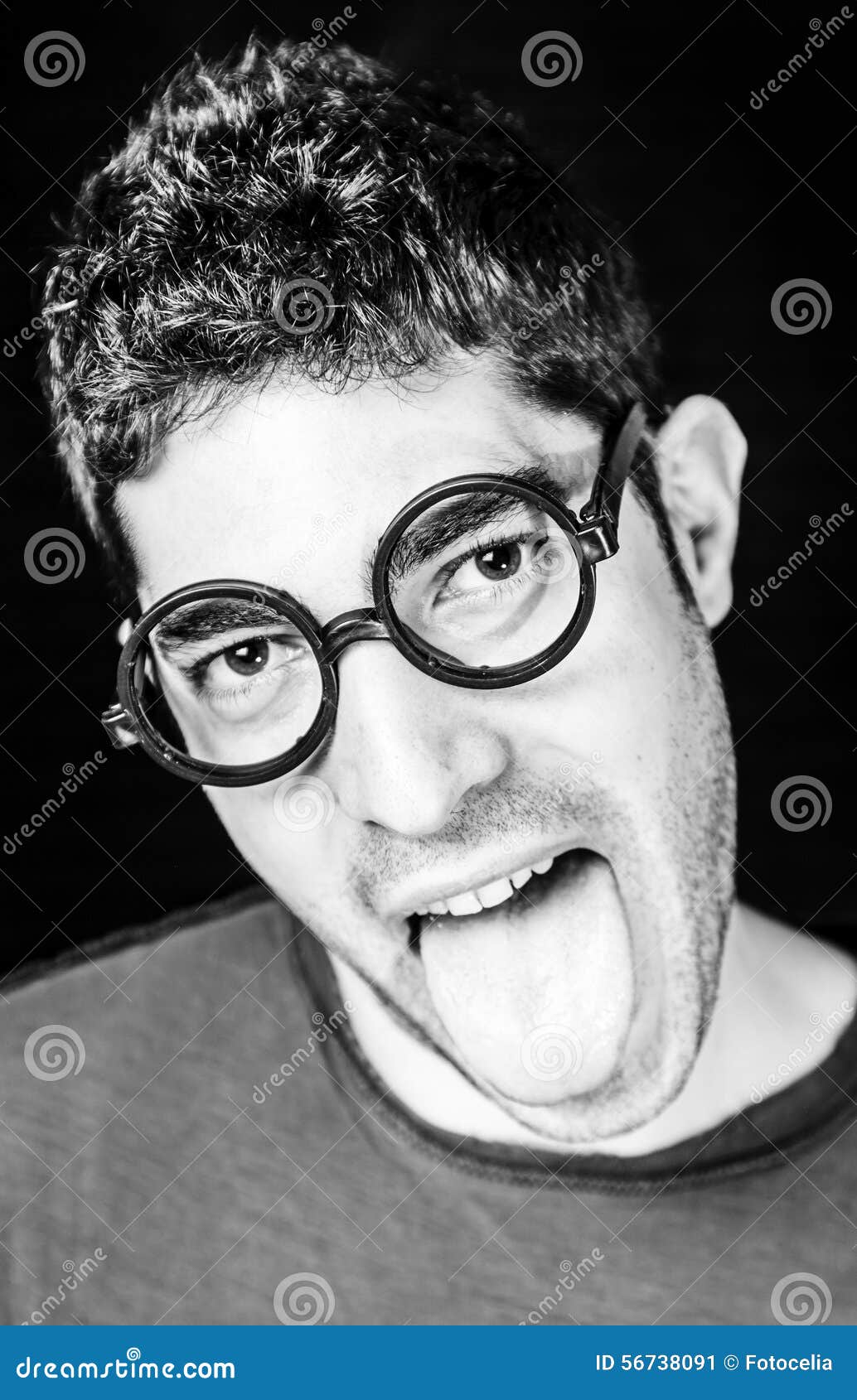 Silly boy stock image. Image of isolated, glasses, adult - 56738091