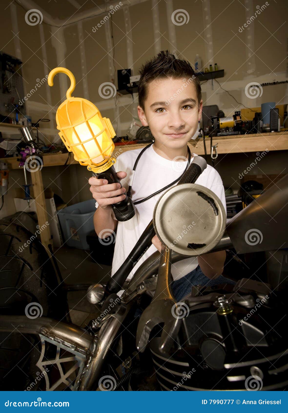 Silly Boy Mechanic stock image. Image of crescent, wrench - 7990777