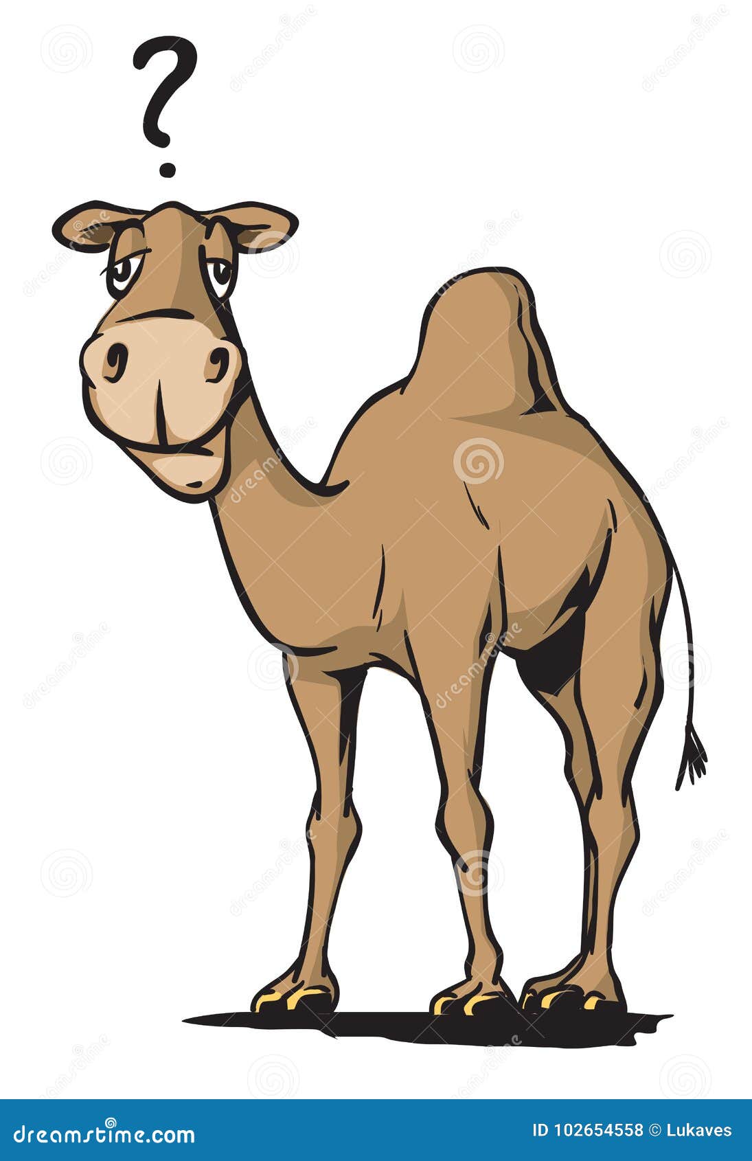 Silly camel stock vector. Illustration of wild, color - 102654558