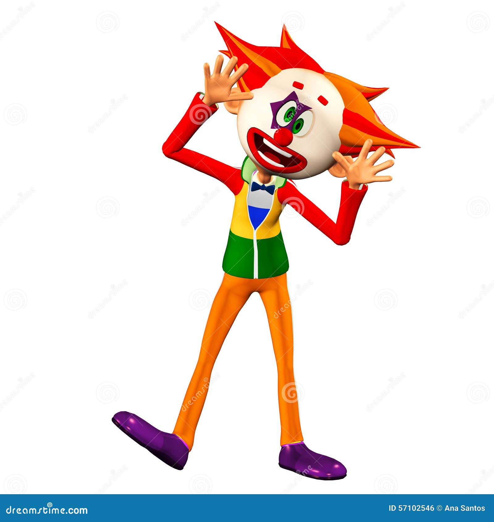 Silly Clown Illustration stock illustration. Illustration of comedian ...