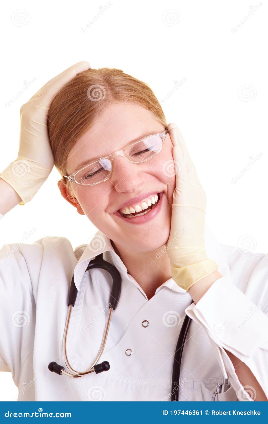 Silly doctor stock image. Image of cleanliness, coat - 197446361