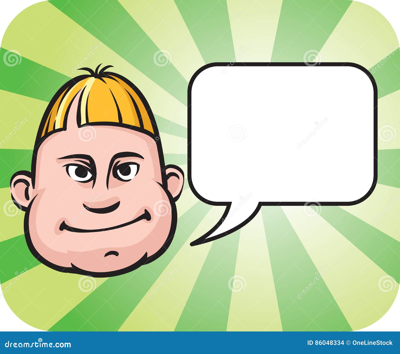 Silly Face with Speech Bubble Stock Vector - Illustration of cartoon ...