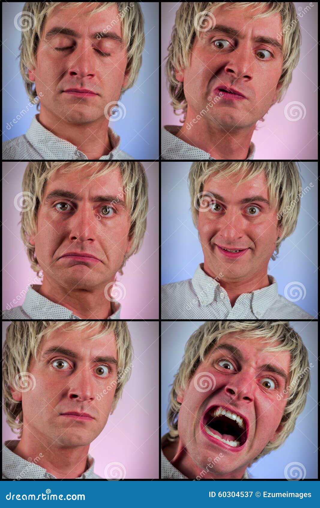 Silly Facial expressions stock image. Image of blonde - 60304537
