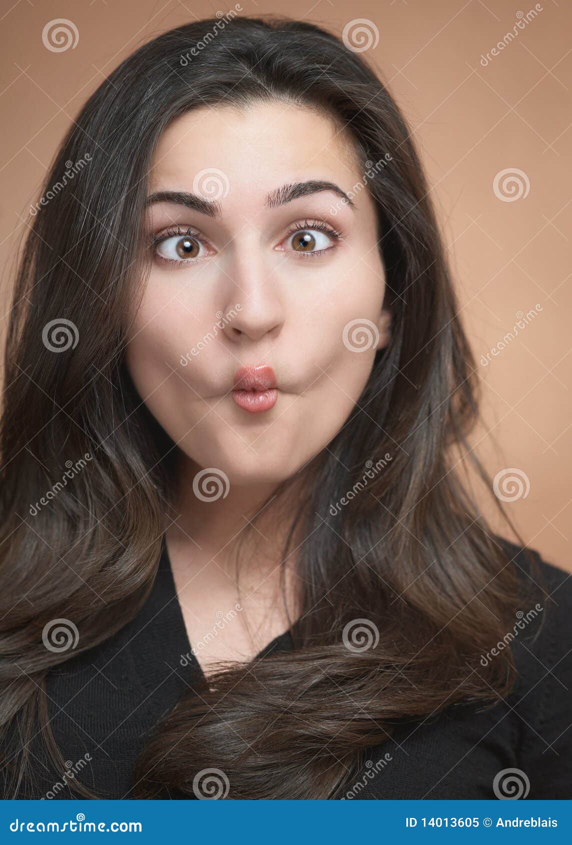 Silly Funny Big Eyed Laughing Smiling Baby Stock Photography ...