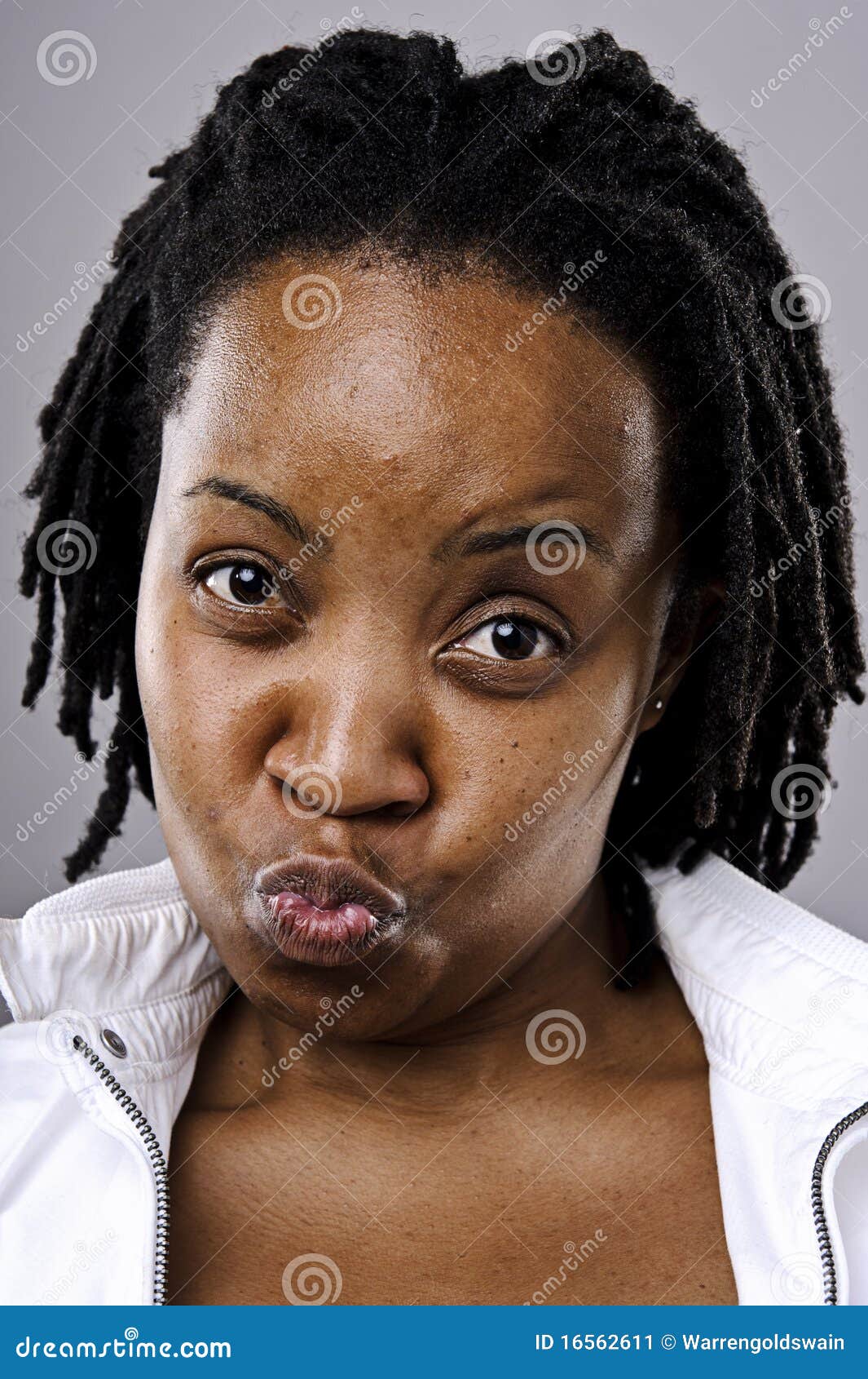 Silly funny face stock image. Image of female, isolated - 16562611