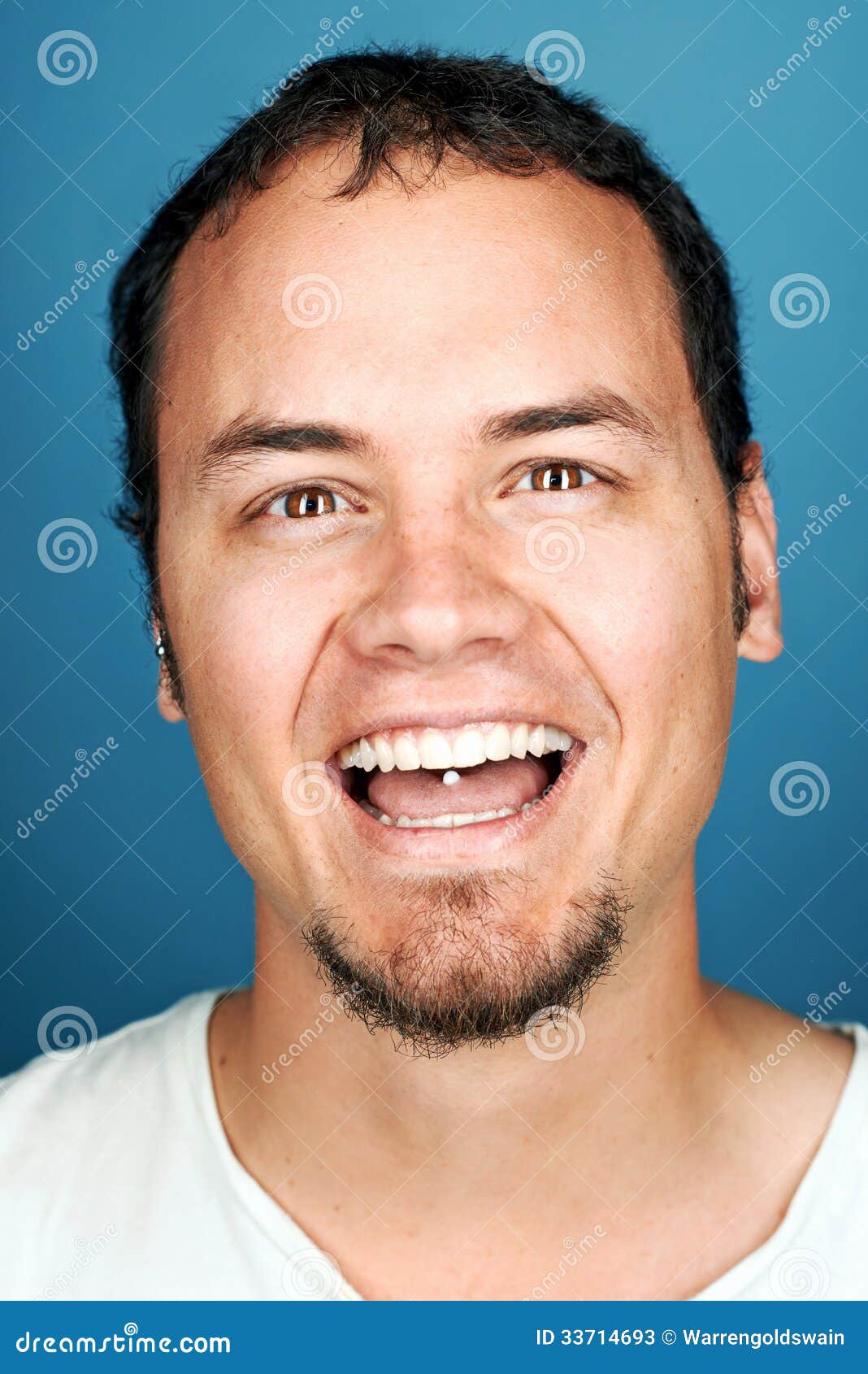 Silly funny man stock image. Image of isolated, face - 33714693