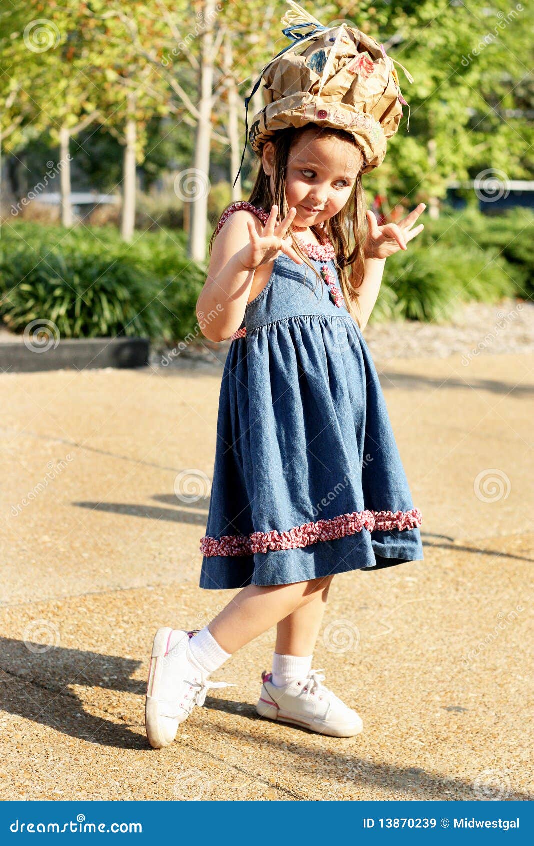 Silly Girl in Hat stock image. Image of children, funny - 13870239