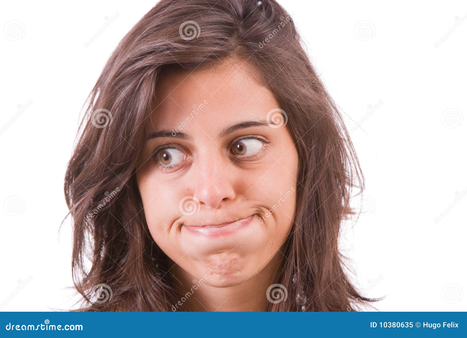 Silly girl portrait stock image. Image of lips, laughing - 10380635