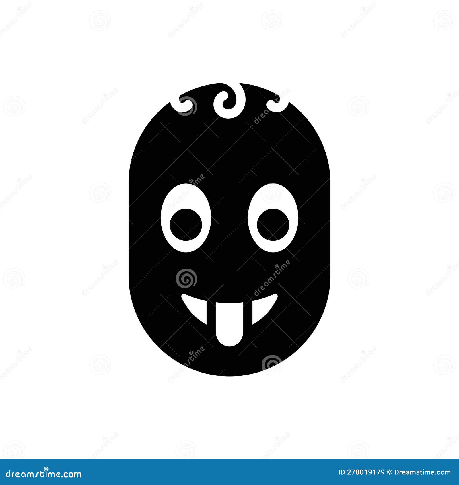 Black Solid Icon for Silly, Stupid and Mindless Stock Vector ...