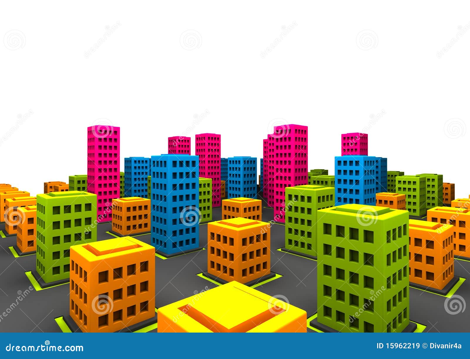 Silly little town stock illustration. Illustration of rise - 15962219