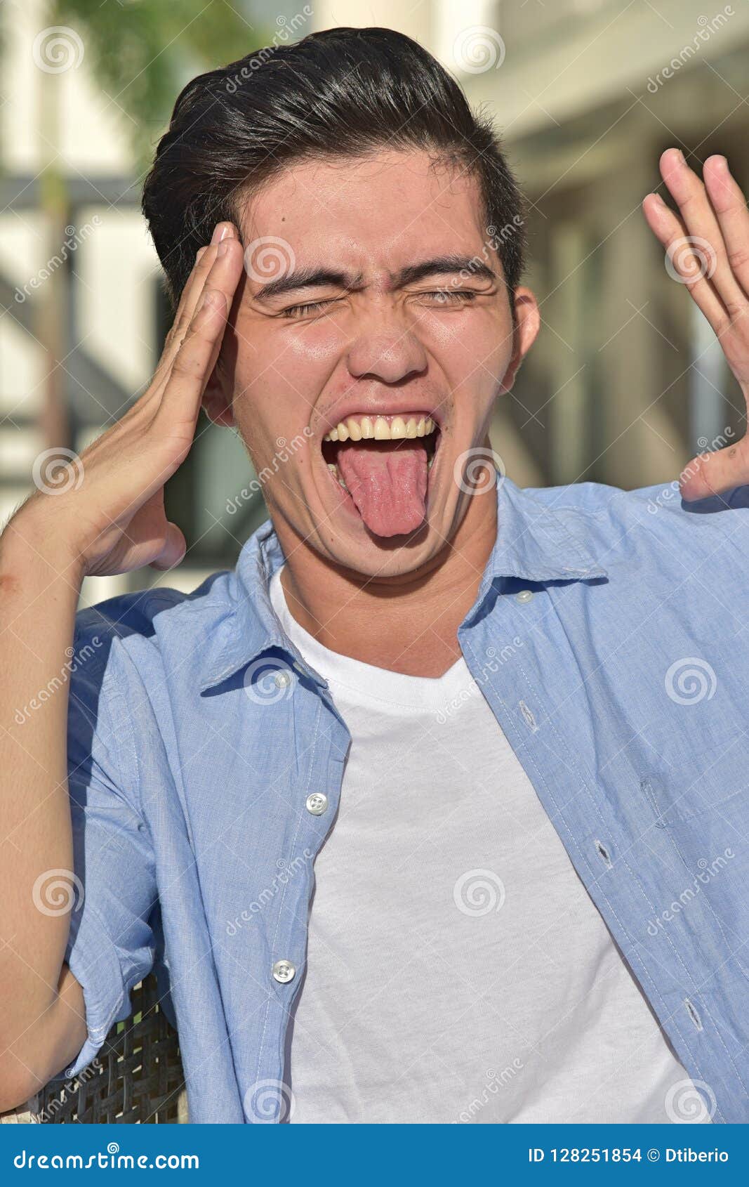 Silly Male Person stock photo. Image of masculine, male - 128251854