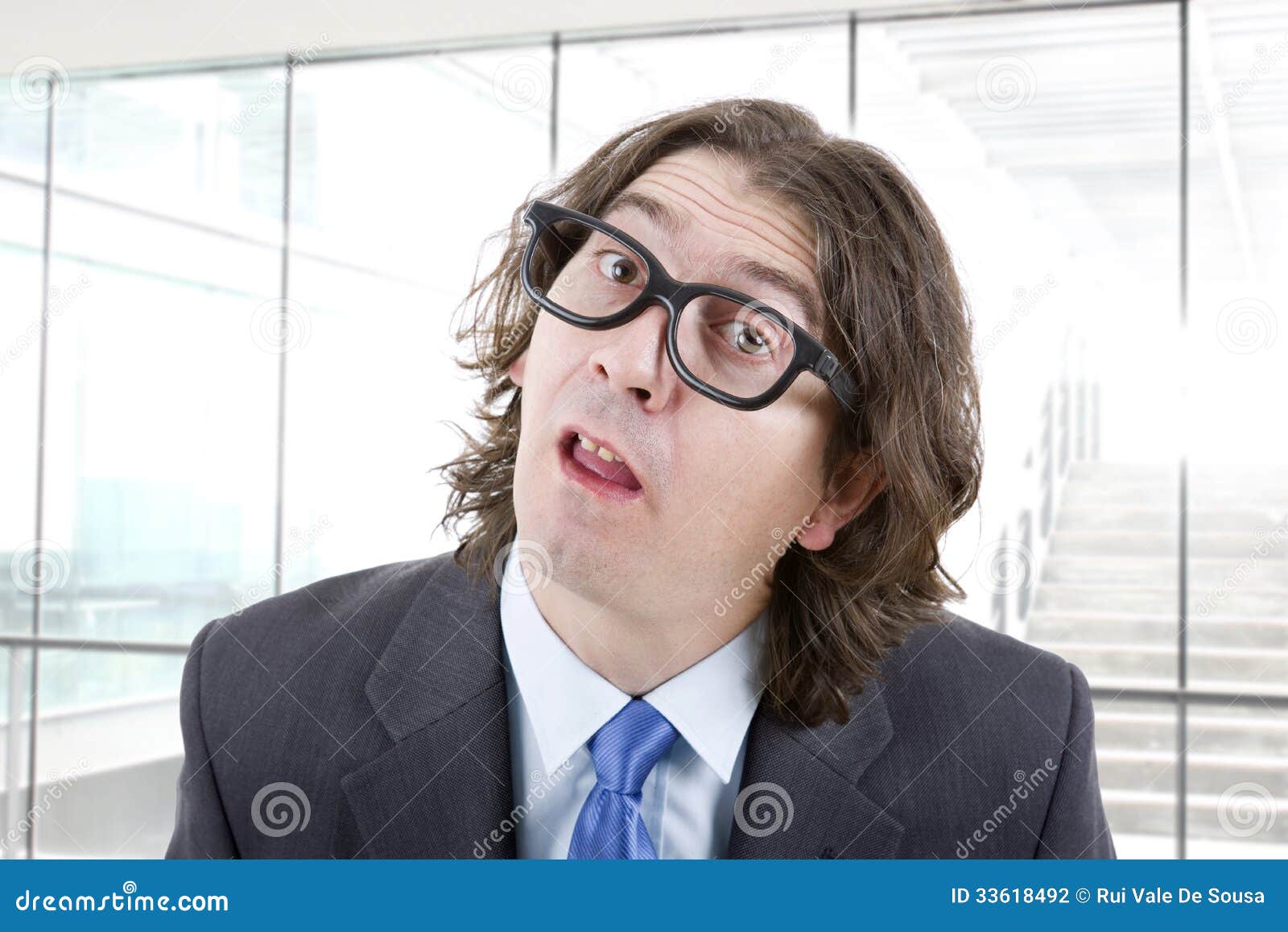 Silly man stock photo. Image of cool, corporate, glasses - 33618492