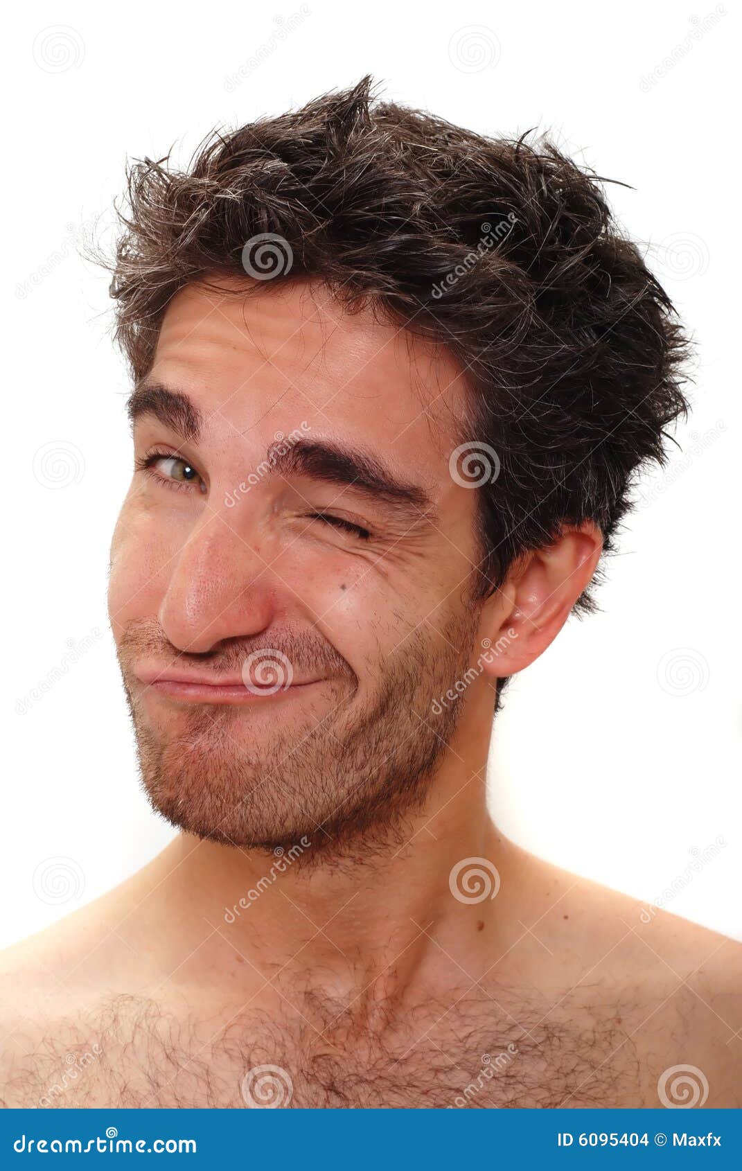 Silly man stock photo. Image of background, portrait, white - 6095404