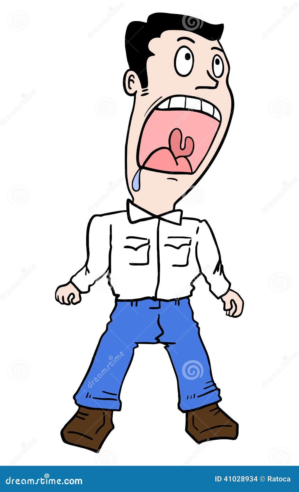 Silly man stock vector. Illustration of slow, memo, drawing - 41028934