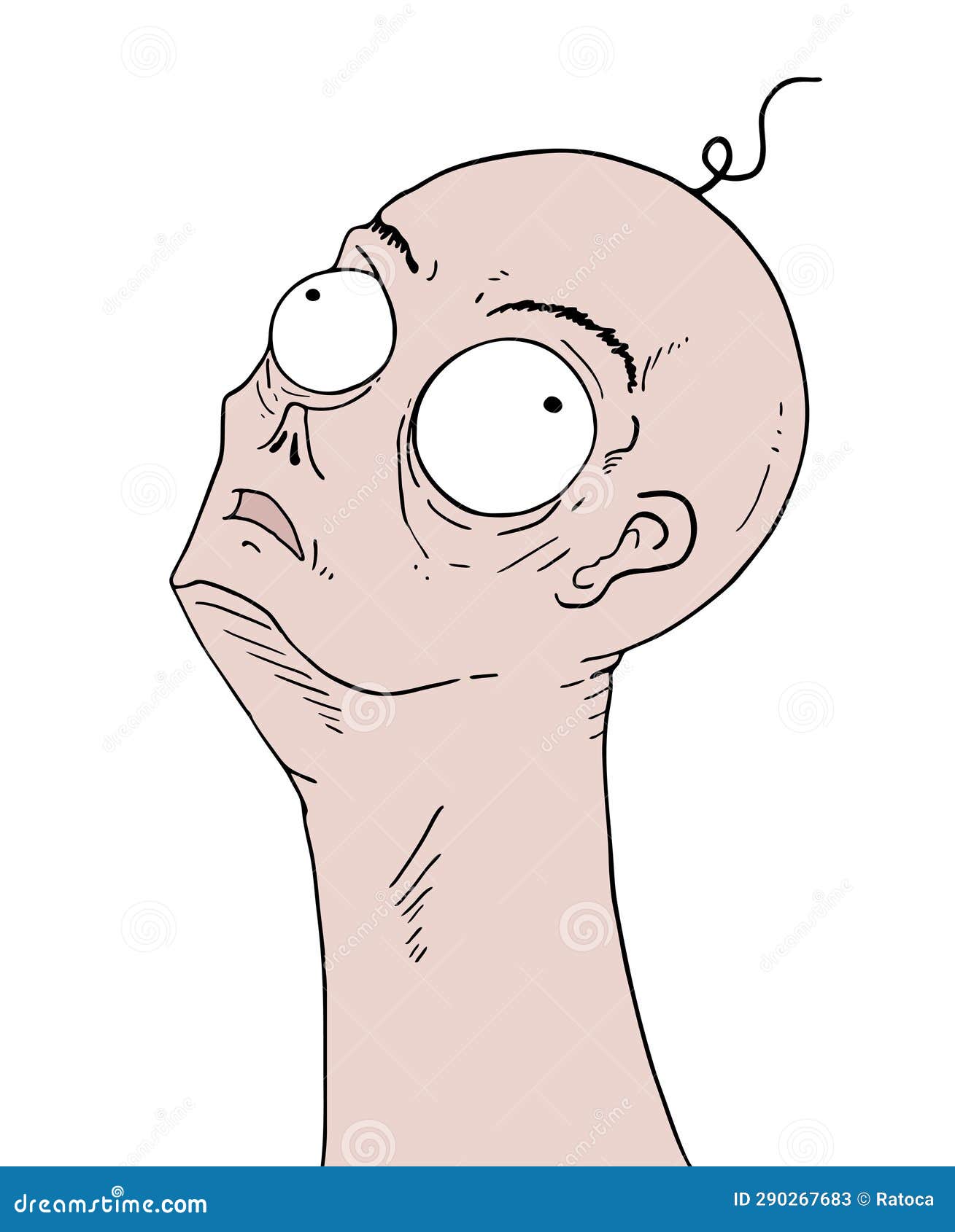 Silly man face draw stock illustration. Illustration of comedy - 290267683