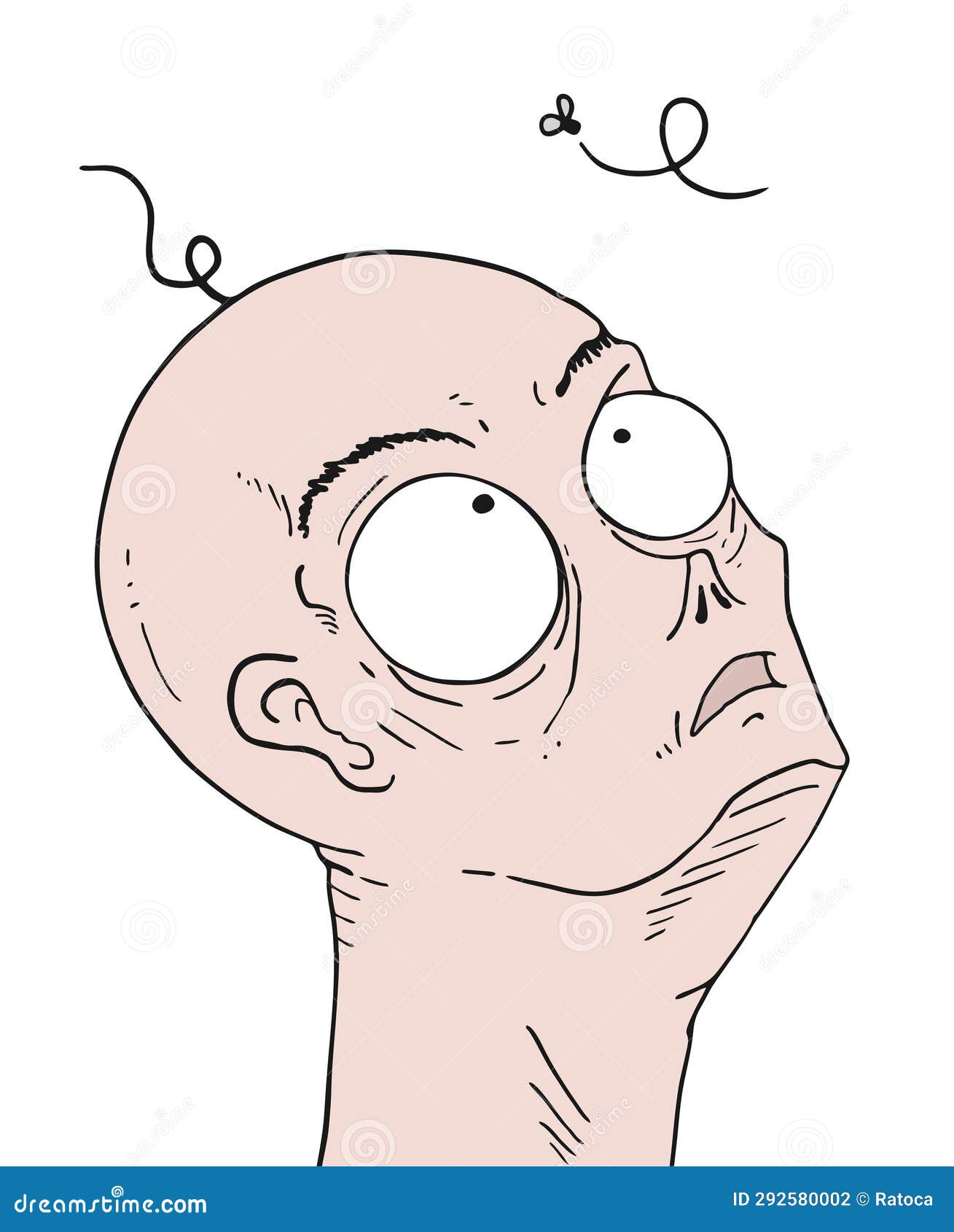 Silly man face draw stock vector. Illustration of head - 292580002