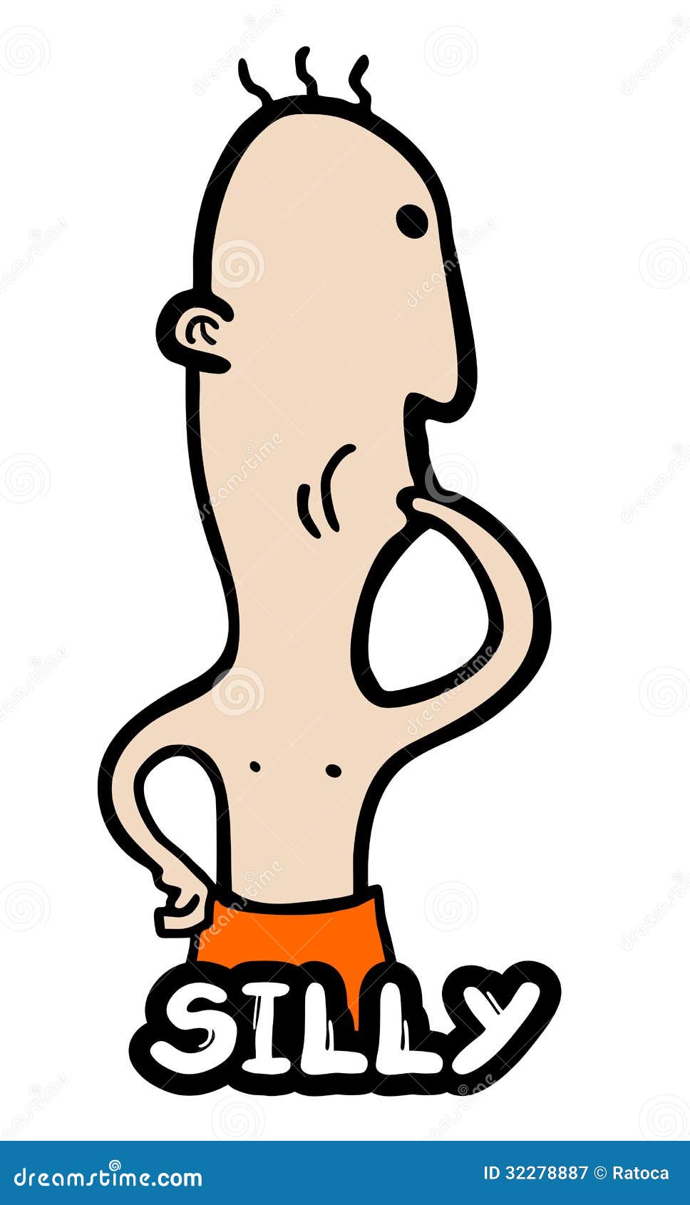 Silly man stock vector. Illustration of cartoon, afraid - 32278887