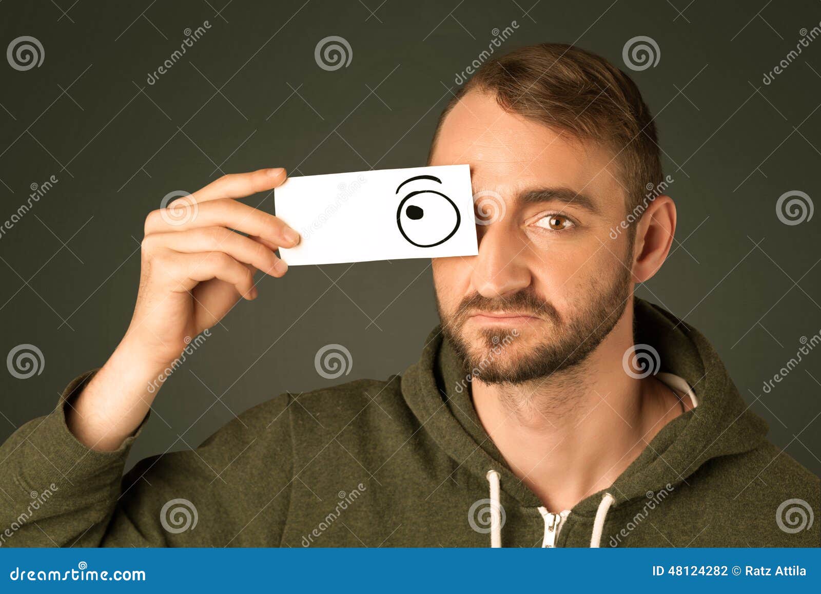 Silly Man Looking with Hand Drawn Eye Balls Stock Photo - Image of ...