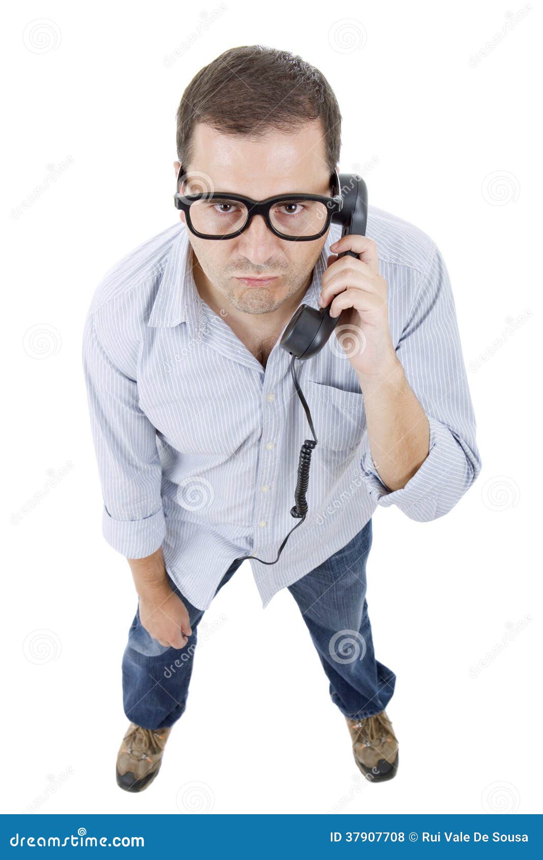 Silly man on the phone stock photo. Image of twenties - 37907708