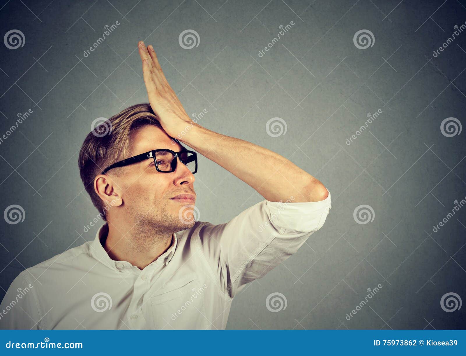 Silly Man Slapping Hand on Head Having Duh Moment Stock Photo - Image ...