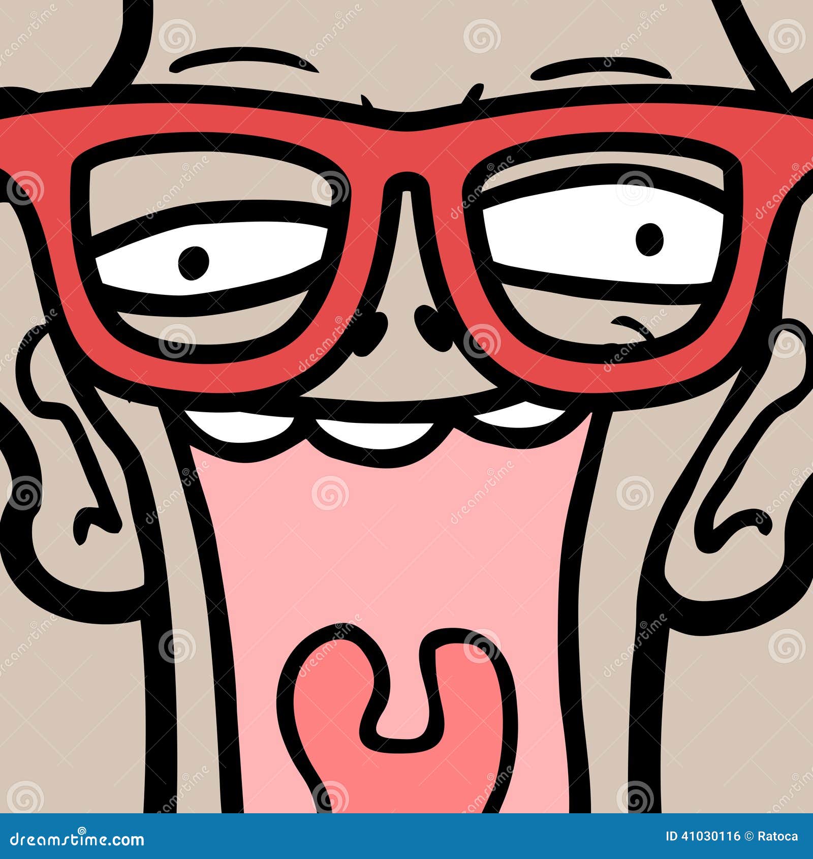 Silly mask face stock vector. Illustration of glasses - 41030116