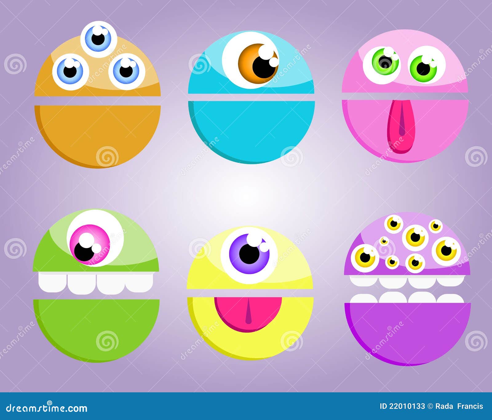 Silly Monsters stock vector. Illustration of funny, child - 22010133